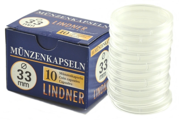 Lindner Coin Capsules 33mm for 1oz Gold Coins - Sterling Bullion Partners